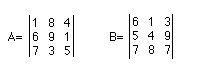 Fig. 14.5.1: Two 3x3 matrices (plural of matrix)